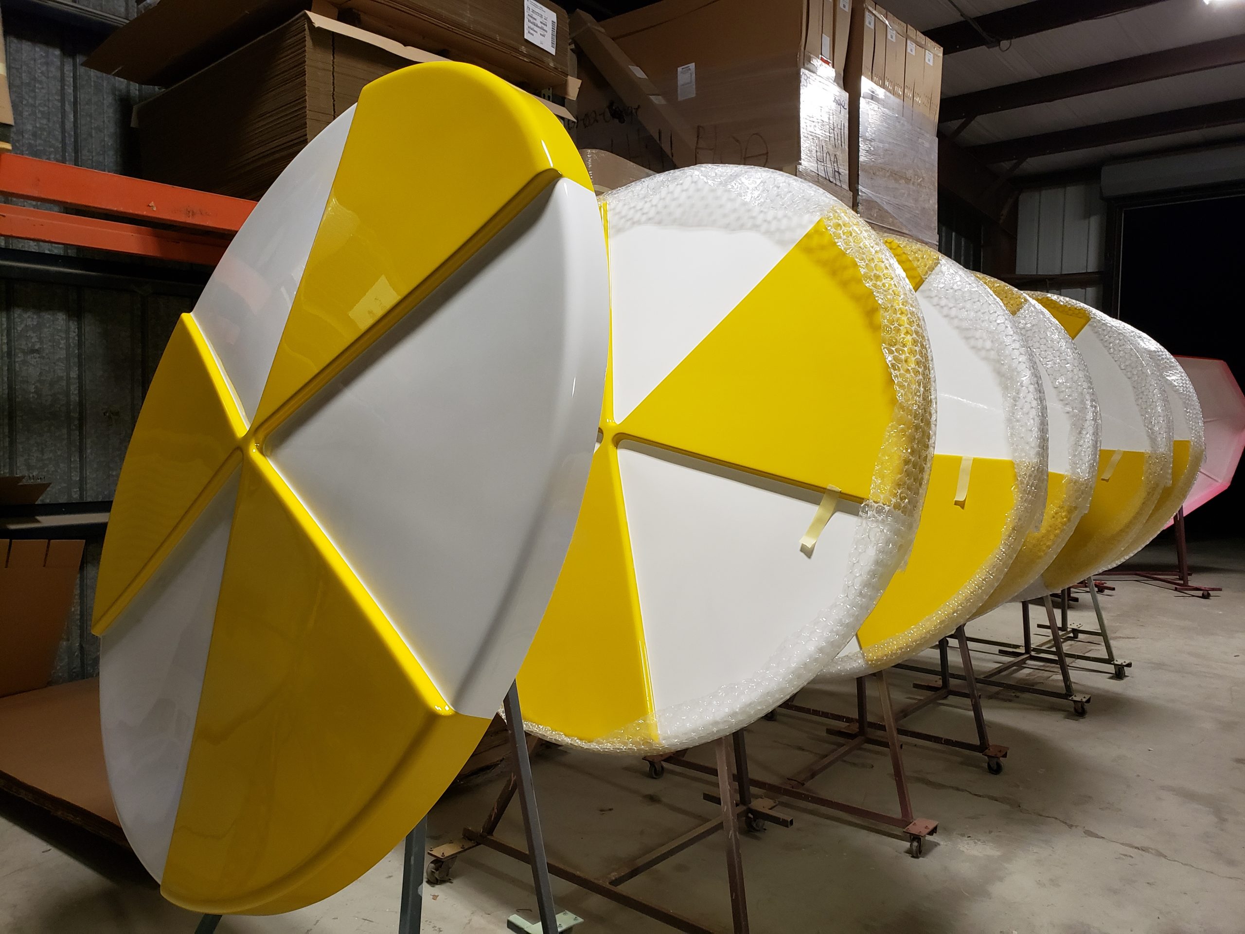 6′ Pinwheels Safety Yellow & Wht alt | STM Industries