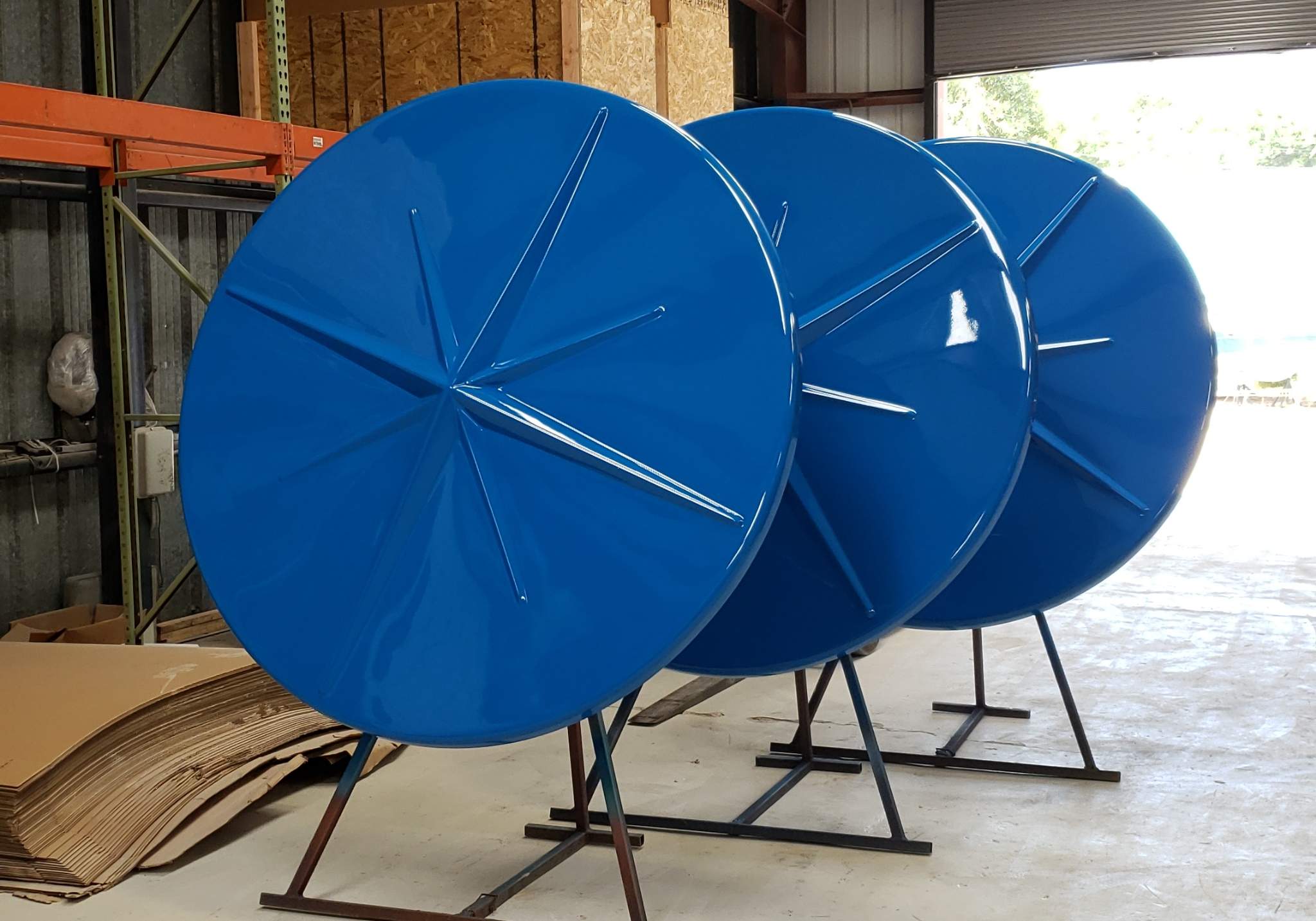 6′ Round Starburst Umbrellas in Hydroelectric Blue for Dairy Queen ...