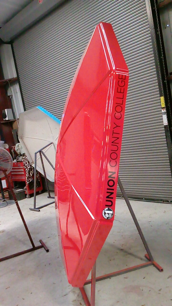 8′ Valance Red Union Cty College with logos | STM Industries