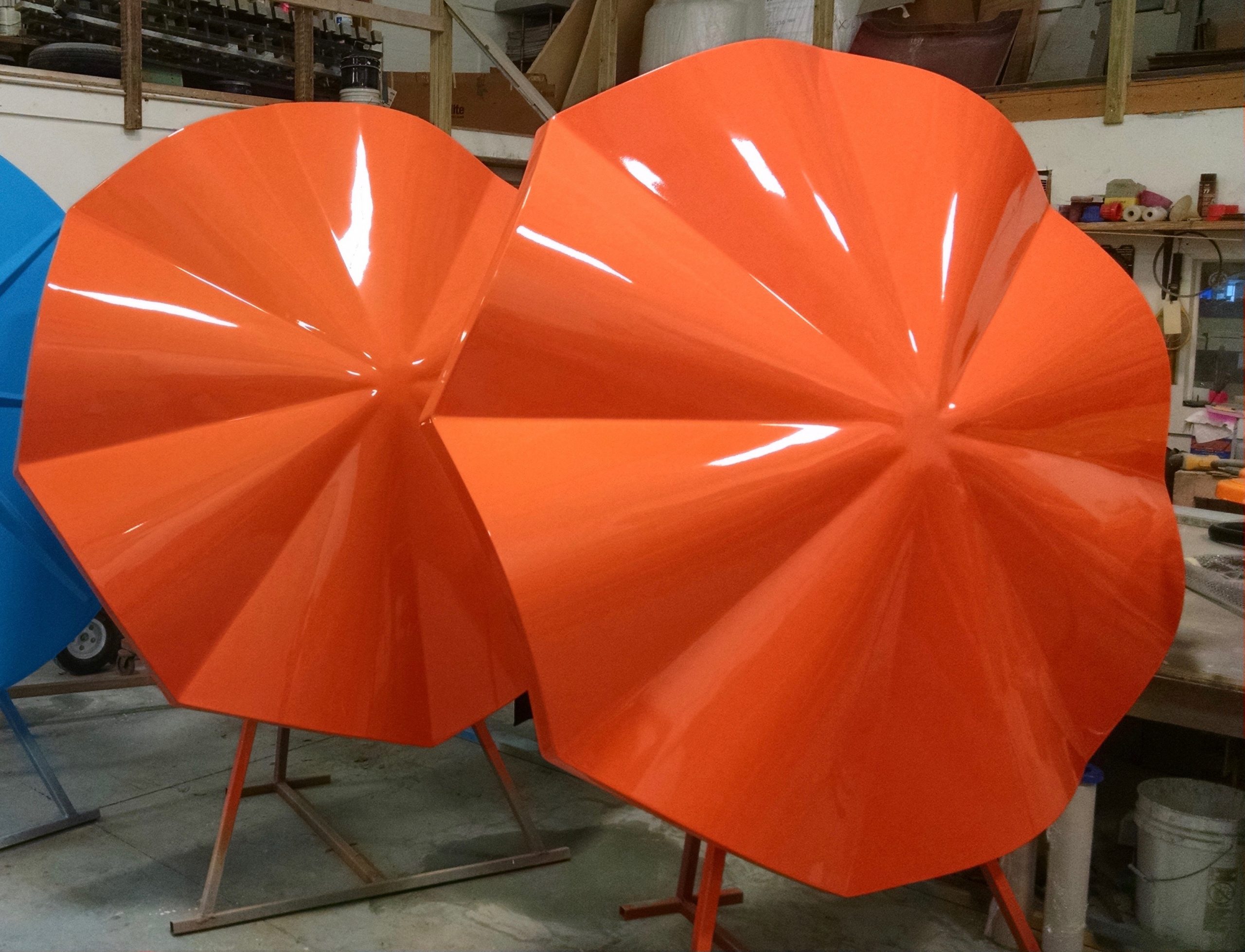 6′ Wave Style Umbrellas in Optimum Orange Revolution | STM Industries